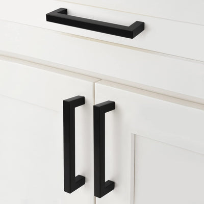 Neptune Handles - Slim Cupboard Handles in Matt Black - Decor Handles