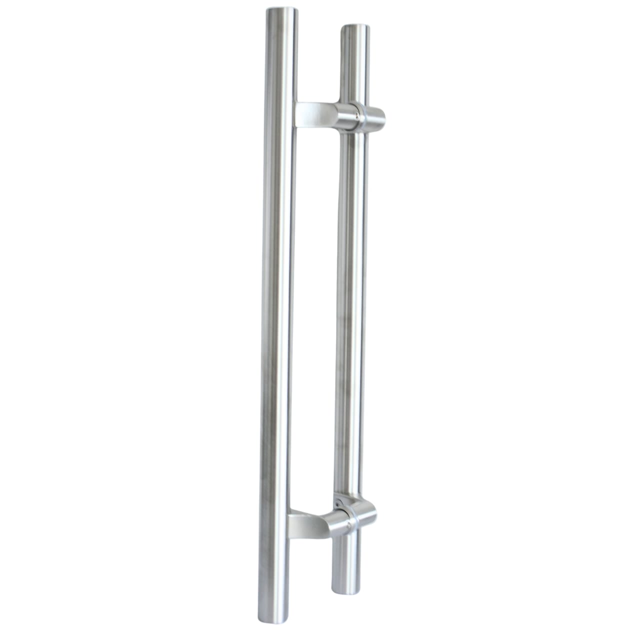Offset pull handle round bar 32mm ss, 600mm (400mm cc) - Decor Handles