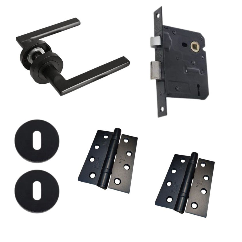 Black Door Handle Bundle - Pello - Decor Handles