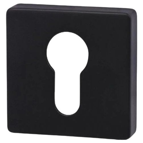 Matt black square escutcheons - Decor Handles