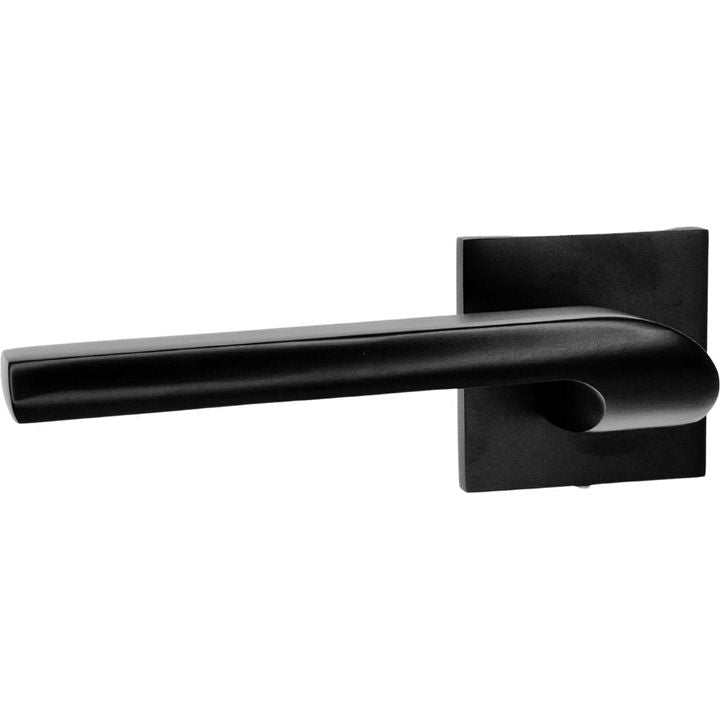 Modern square lever handle on rose - Decor Handles