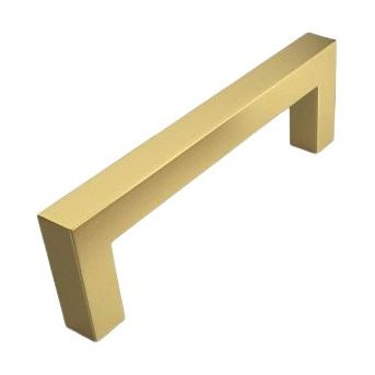 Satin Brass Squared Cupboard Handles - Decor Handles